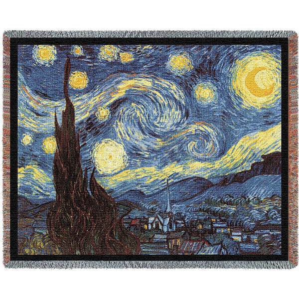 Van Gogh© Starry Nights Woven Cotton Throw Blanket – Woven Art & Beyond LLC